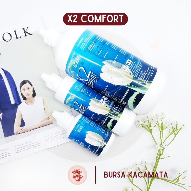 Jual Cairan softlens X2 comfort 60ml/ X2 120ml/ X2 500ml | Shopee Indonesia