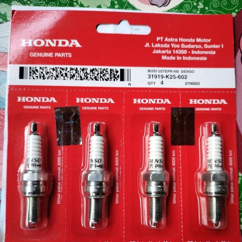 Jual original 1bj busi AHM ORI k25,U27 beat karbu, Vario 110,125,150,,beat fi, Vario, fi, Vixion ...