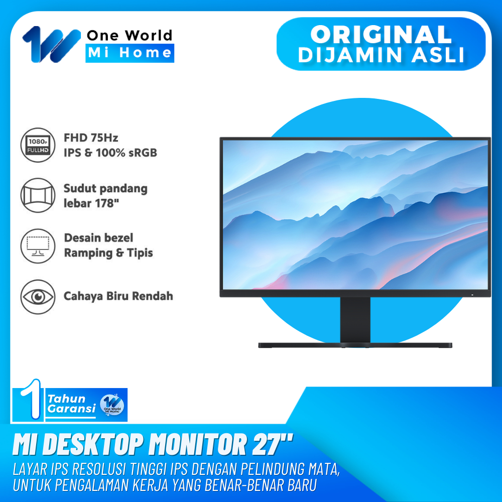 Jual Mi Desktop Monitor 27" Layar IPS 1080P FHD - Original | Shopee ...