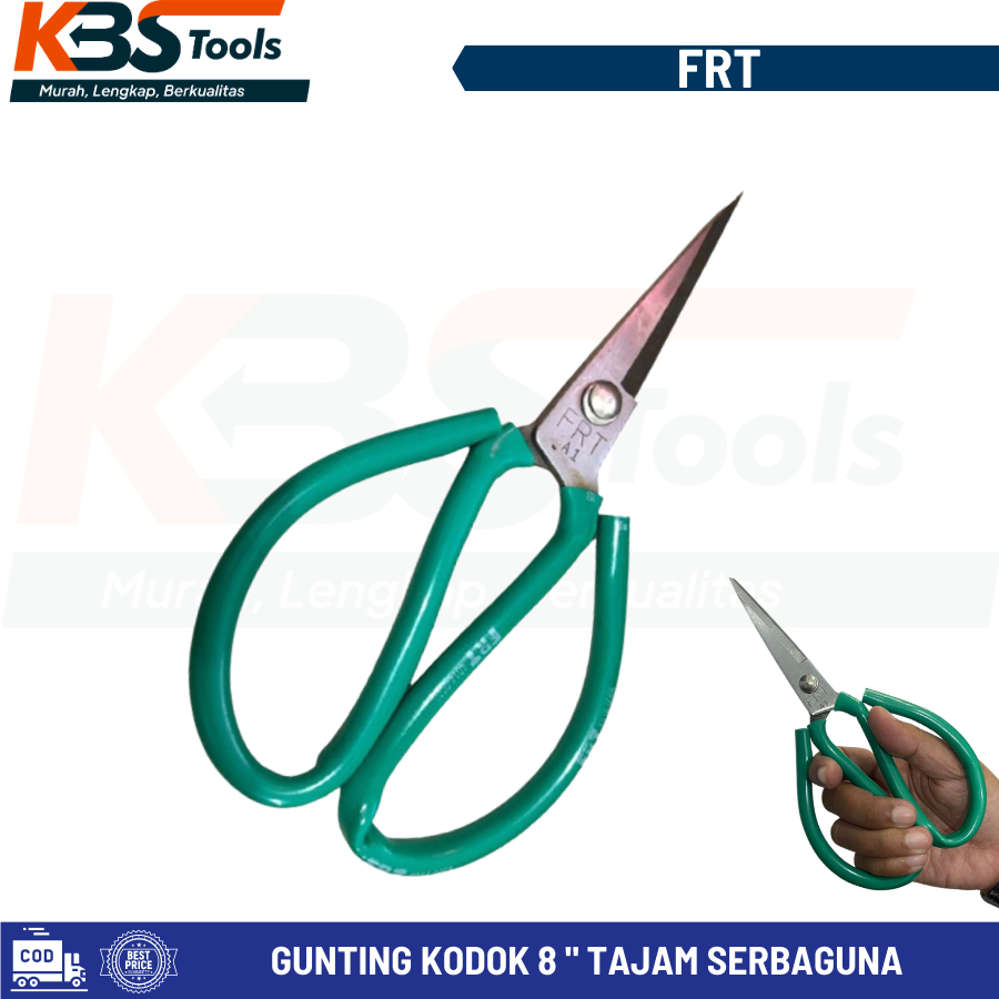 Jual Gunting Kain Kertas Dus Serbaguna 8" Inci Kodok Multifungsi Tajam ...