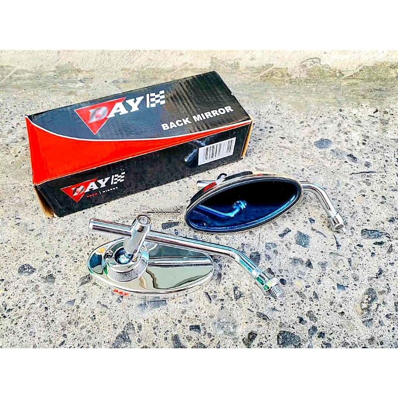 Jual spion tanduk krom oval bulat model posh Daytona ovale kaca biru ...