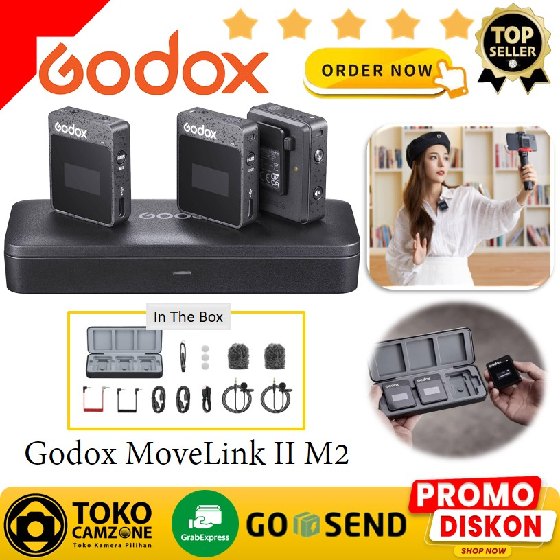 Jual Godox MoveLink II M2 Compact Digital Wireless Microphone System ...