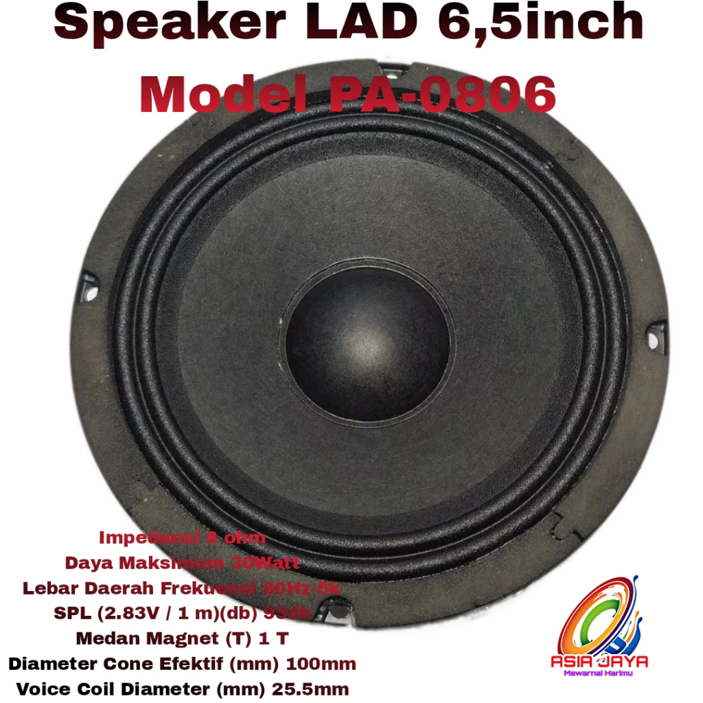 Jual SPEAKER 6 INCH LAD PA-0806 FULLRANGE | Shopee Indonesia