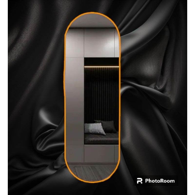 Jual Cermin Full body Besar List Hitam Minimalis Aestetick list hitam ...