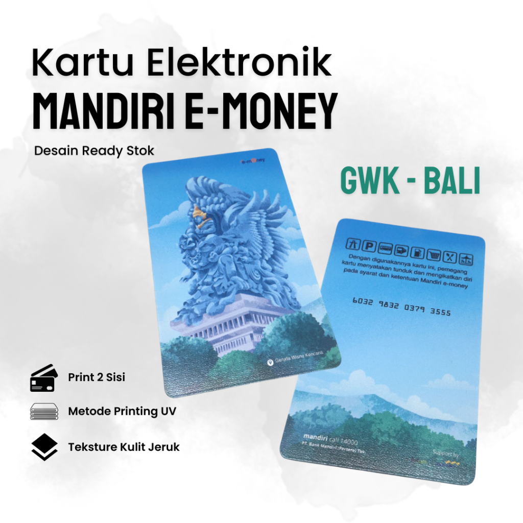 Jual KARTU E-MONEY | EMONEY CARD ETOLL MANDIRI UNIK KEREN PRINT 2 SISI ...