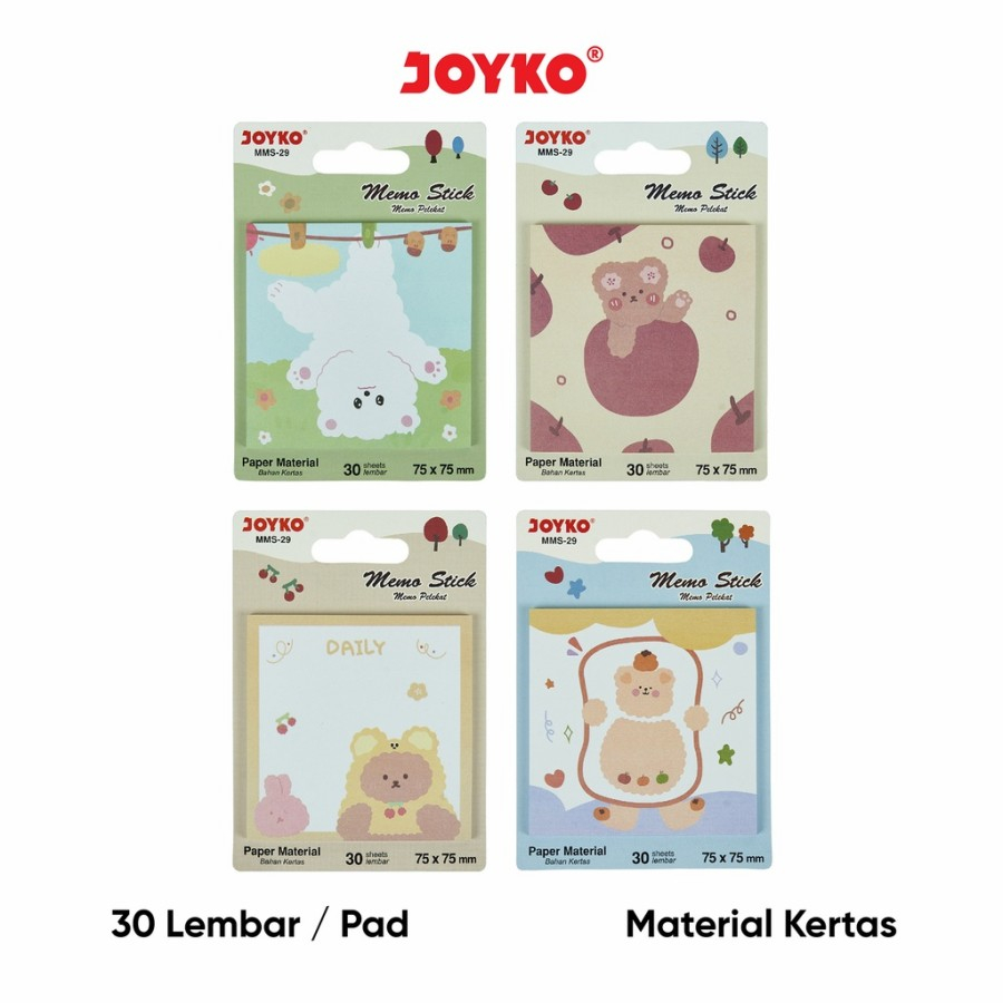 Jual Memo Stick Sticky Note Kertas Memo Pelekat Tempel Joyko MMS-29 ...