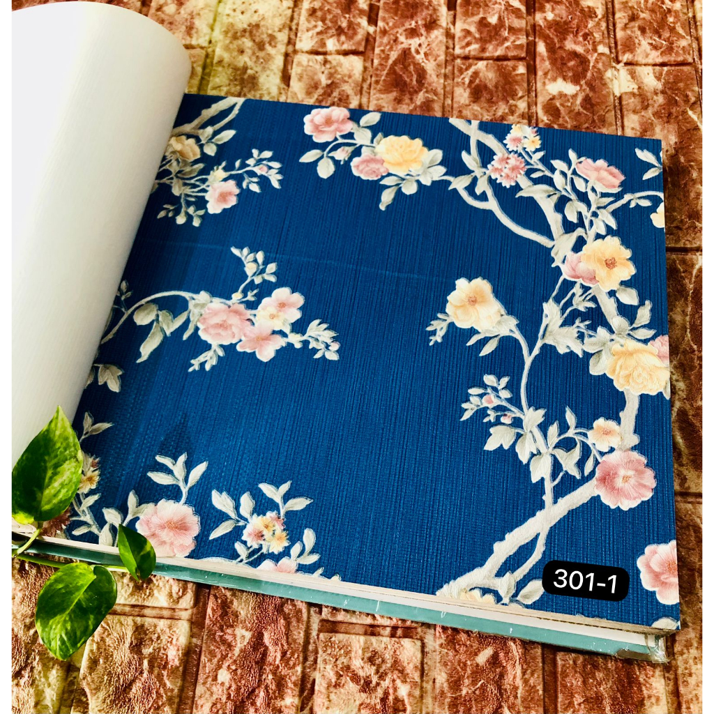 Jual Wallpaper Dinding Bunga Sakura Salur Tekstur Modern Davinci ...