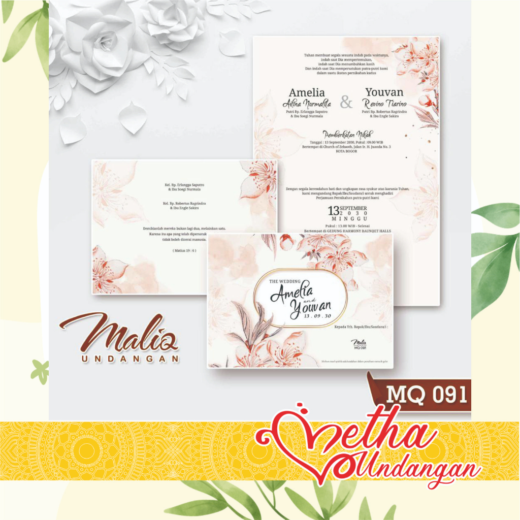 Jual BLANGKO UNDANGAN atau KERTAS UNDANGAN PERNIKAHAN merek MALIQ 91 ...