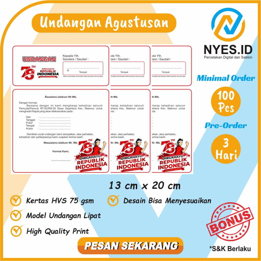 Jual Undangan Agustusan | Shopee Indonesia