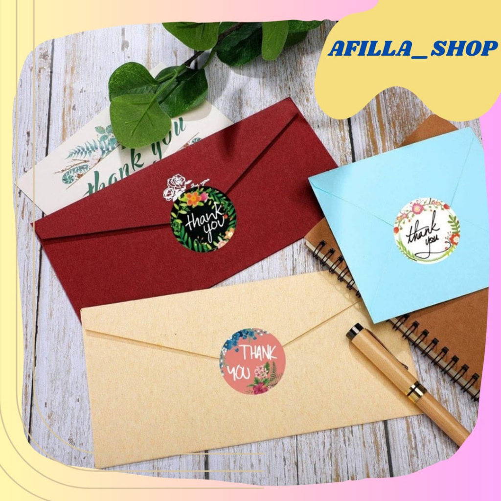 Jual Sticker Thank You 500 pcs makanan untuk Jualan Stiker label thank ...