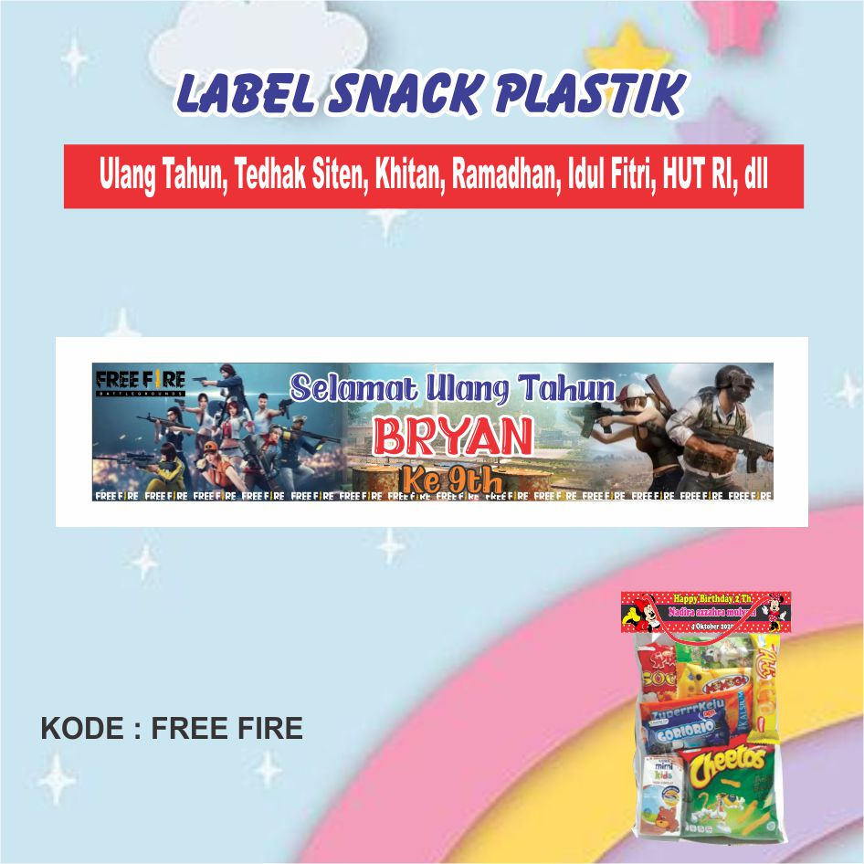 Jual (20X30) Tas Label Ultah Jajan Snack Plastik Ulang Tahun | Shopee ...