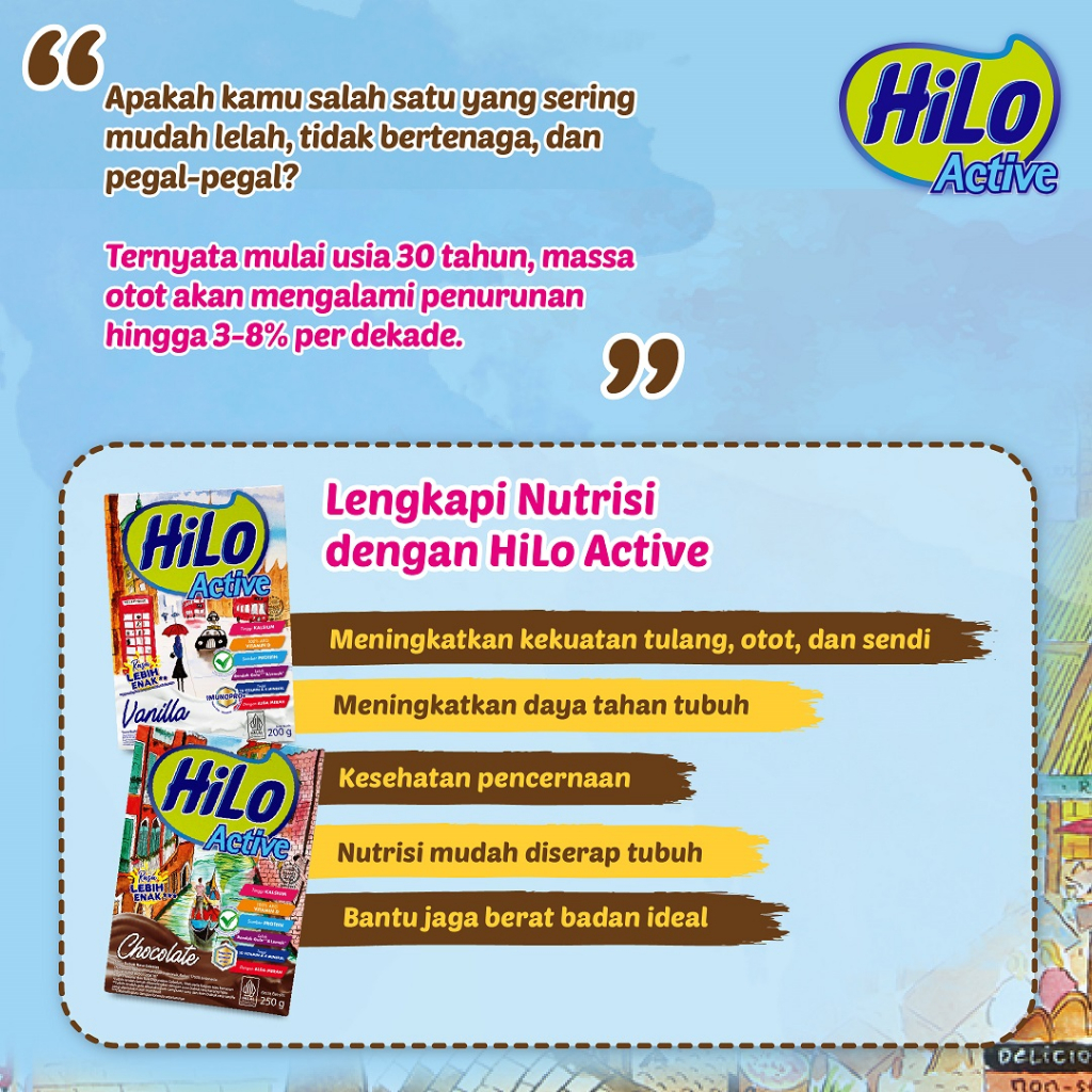 Jual HiLo Active Chocolate 500g - Susu Dewasa Tinggi Kalsium Sumber ...