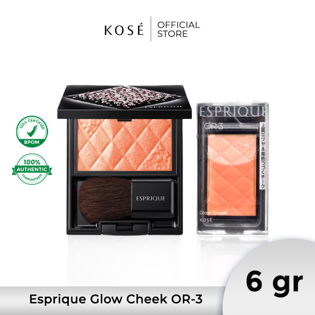 Jual KOSÉ Esprique Glow Cheek OR-3 - Peach | Shopee Indonesia
