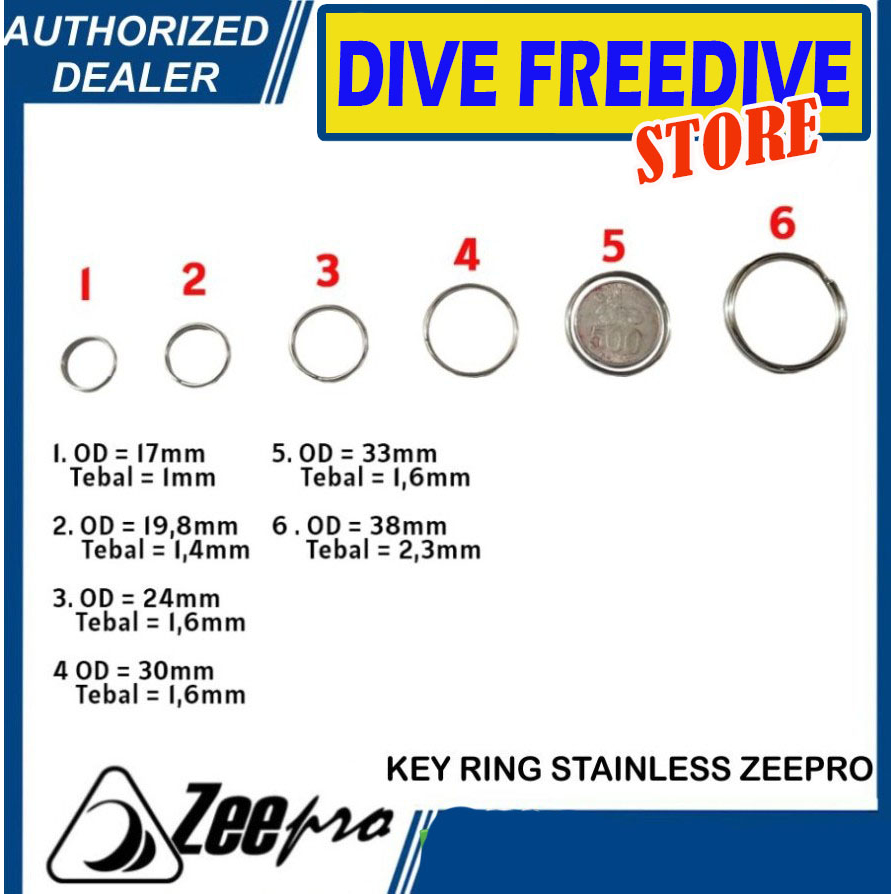Jual Split Key Keychain Ring Zeepro Gantungan Kunci Stainless Steel ...
