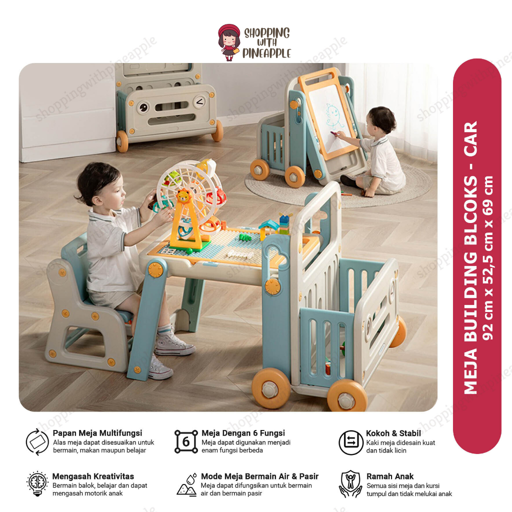 Jual SWP - Meja Building Blocks Car / Meja Balok Car / Meja Building ...