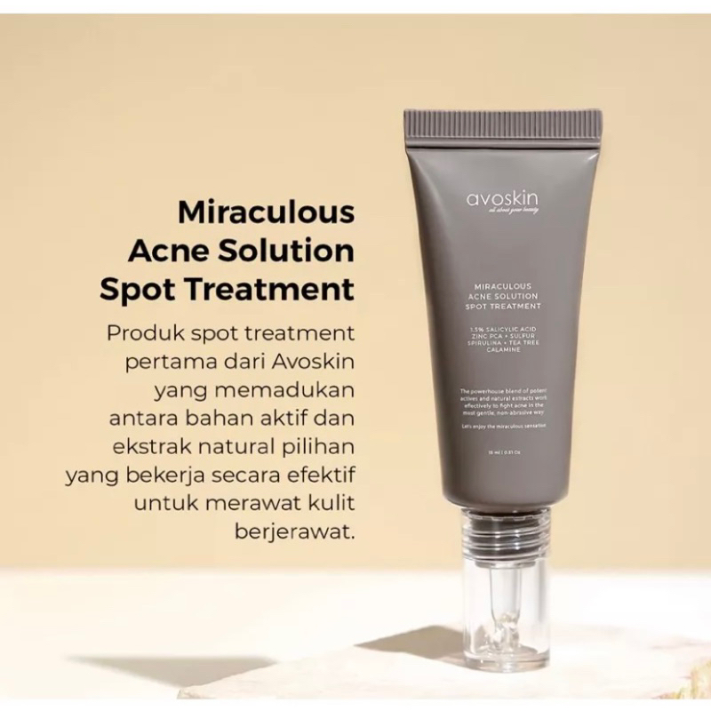 Jual [New] Avoskin Miraculous Acne Solution Spot Treatment | N00 Nude ...