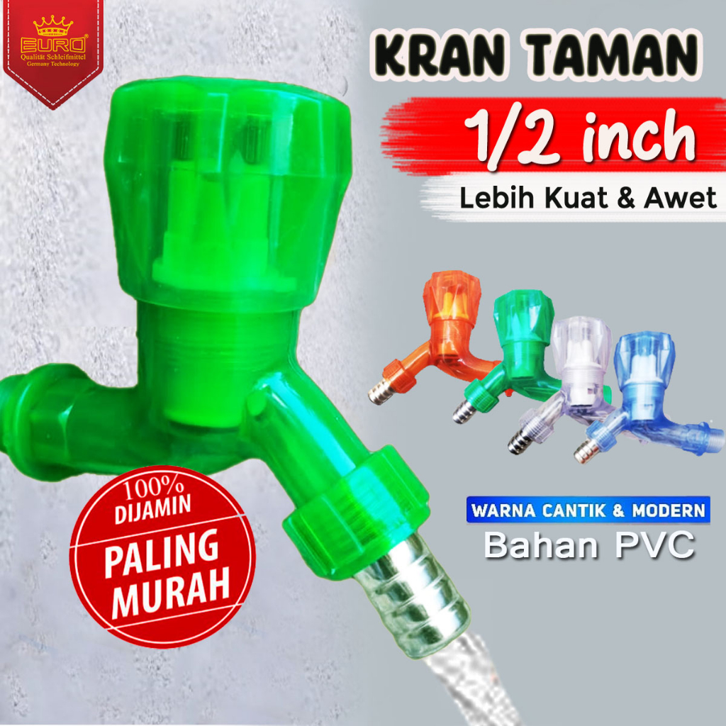 Jual Kran Keran Air Taman Kamar Mandi Masjid PVC Plastik Taman 1/2 inch ...
