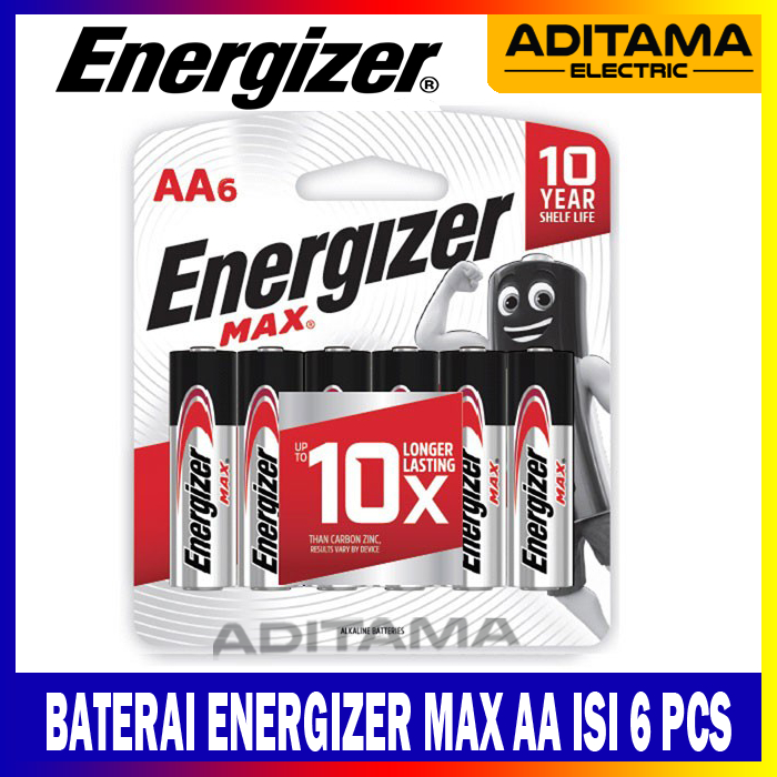 Jual ENERGIZER BATERAI ALKALINE MAX AA AAA A2 A3 ISI 6 | Shopee Indonesia
