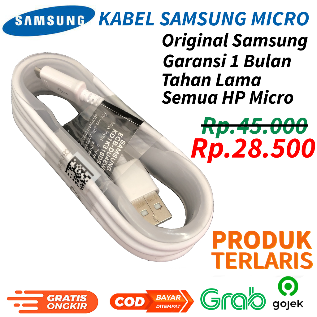 Jual Kabel Data Fast Charging Samsung Micro USB Original Bisa Untuk ...