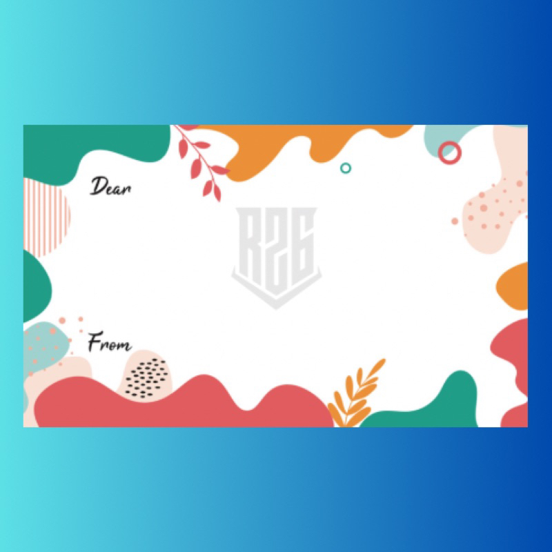 Jual kartu ucapan polos | greeting card ukuran 6x10 cm | thank you card ...