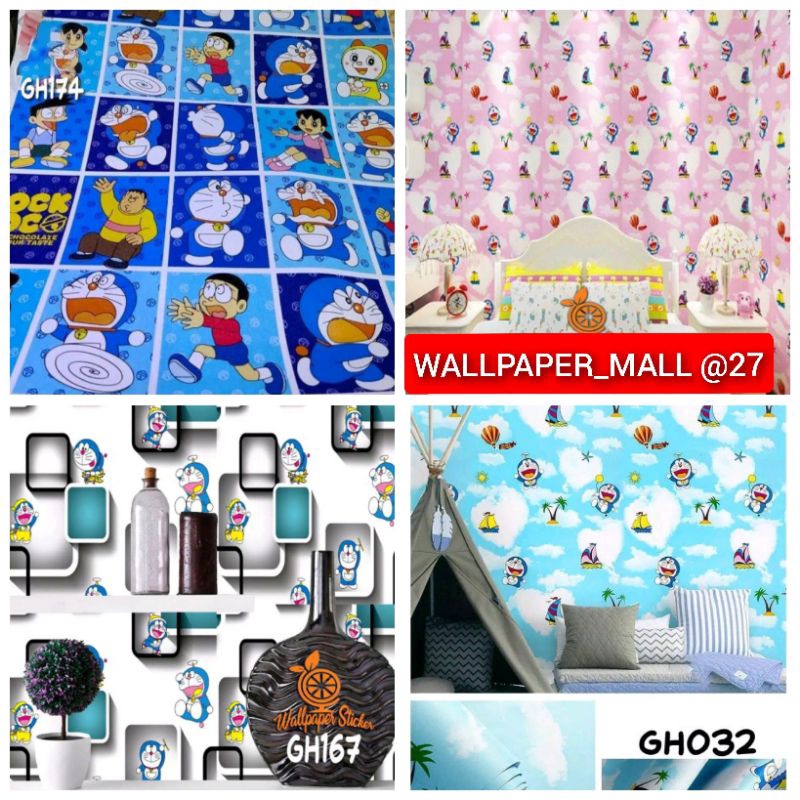 Jual Walpaper Dinding Doraemon Wallpaper Dinding Doraemon Stiker Dinding Doraemon Sticker ...