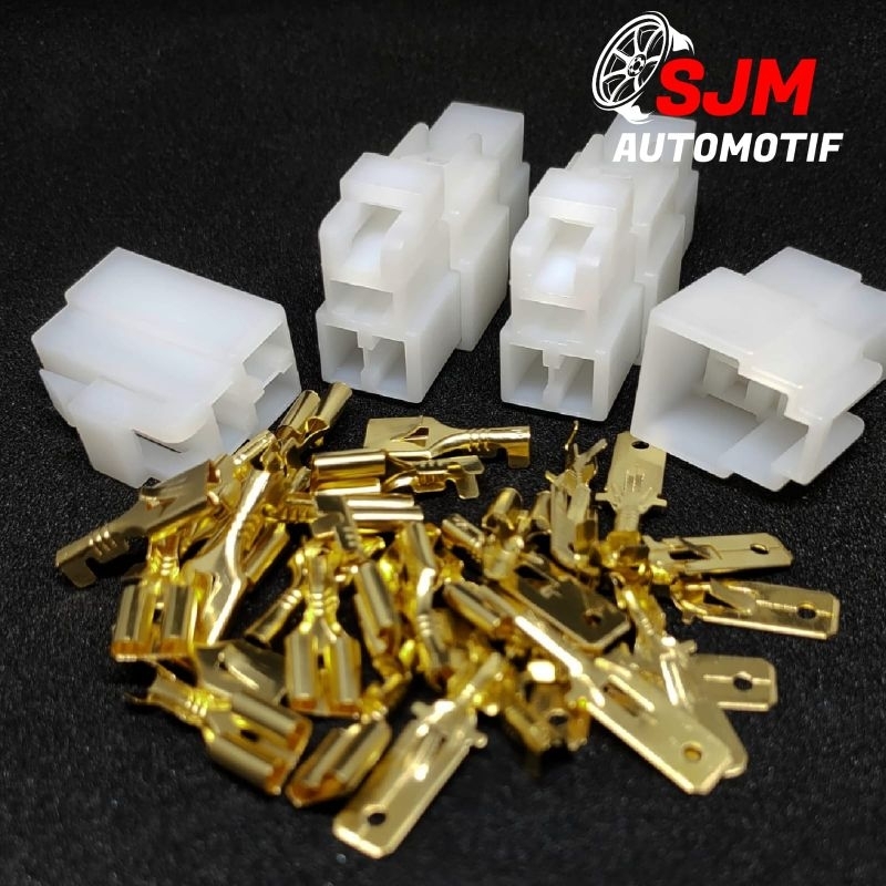 Jual soket socket konektor kabel 3 pin male female besar mobil motor ...