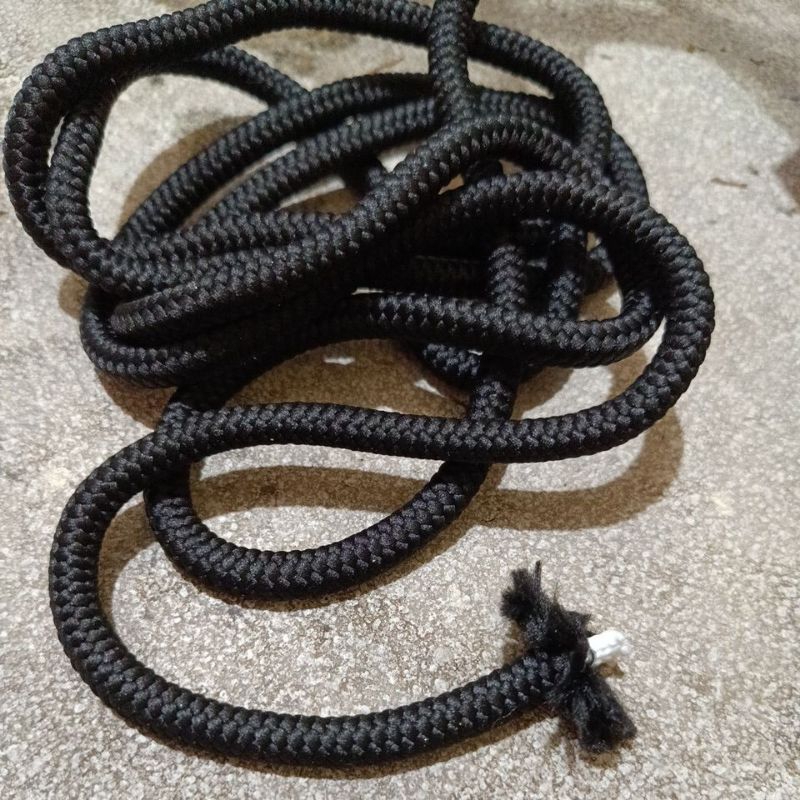 Jual TALI TAS SERUT BESAR 6 MM 8MM 10 MM DAN 12MM / tali kepang hitam ...
