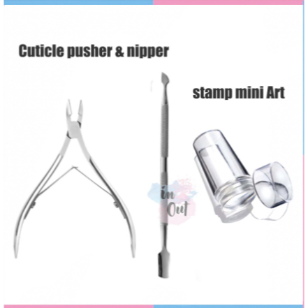 Jual Cuticle Nipper Pusher Nail Solingen / Stamp kuku mini art Murah ...