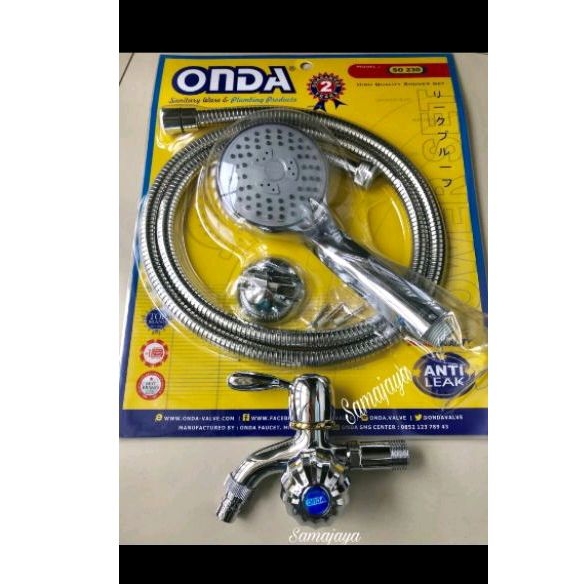 Jual Shower Mandi Onda plus kran cabang onda 1 set //shower onda kamar ...