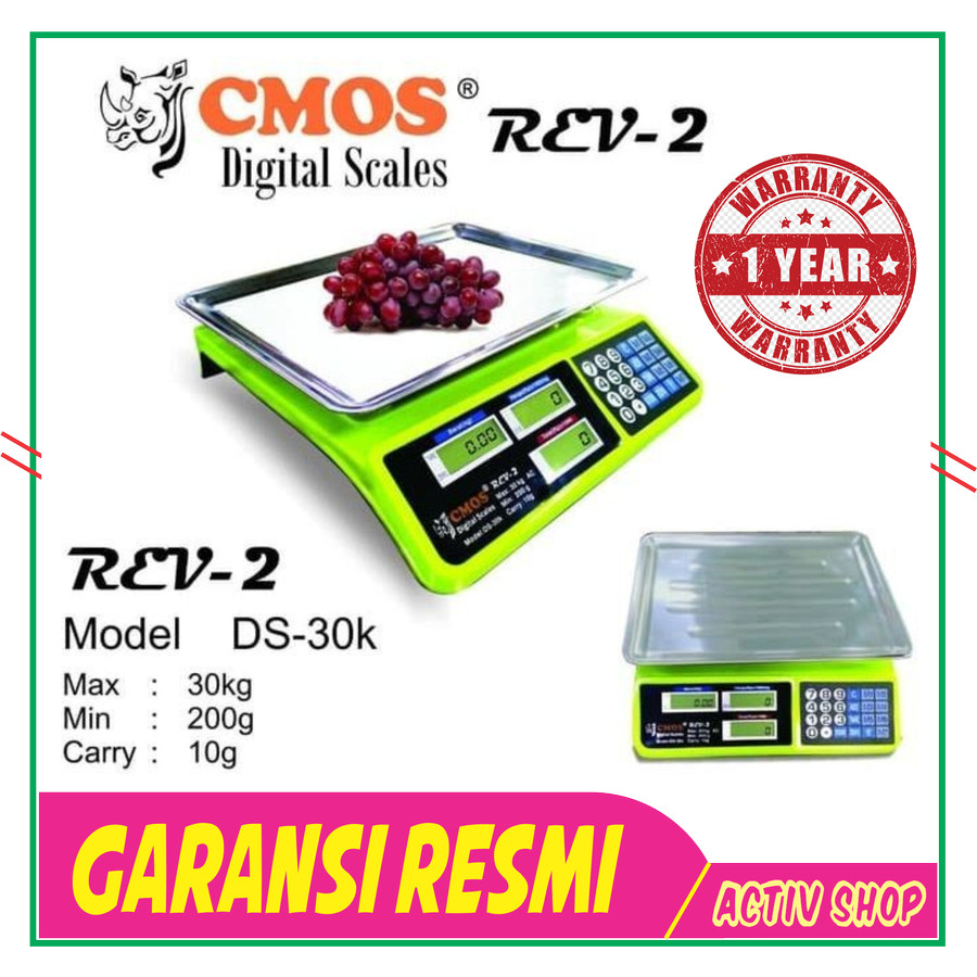 Jual CMOS Timbangan Digital Barang Laundry Sembako Buah CMOS Kapasitas 30kg | Shopee Indonesia