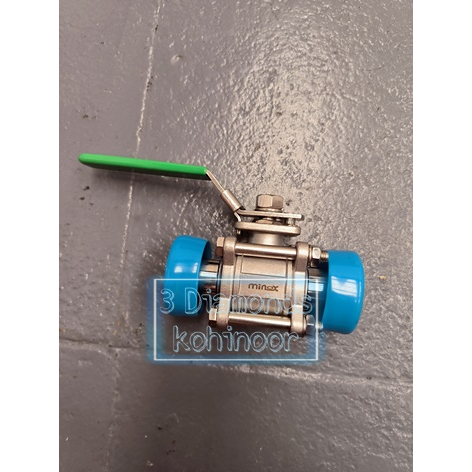 Jual BALL VALVE SANITARY MINOX SS316L 3-PIECE BODY DN25 1" FERRULE ...