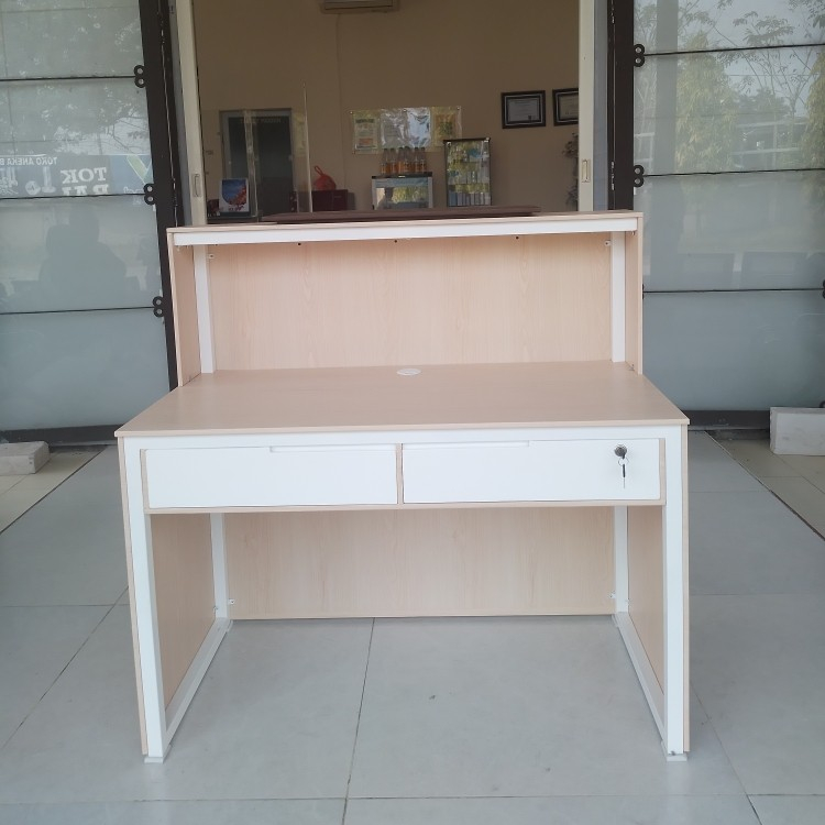Jual Meja Resepsionis uk 60x120cm tinggi 116cm/2Laci/kanan kiri ...