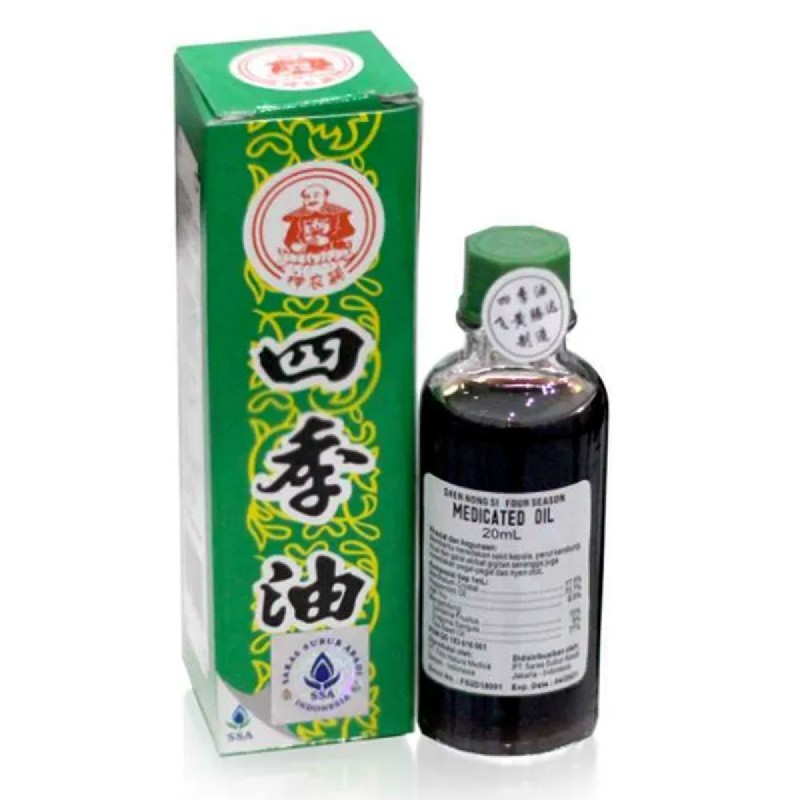 Jual Shen Nong Si Four Season Medicated Oil / Minyak Gosok Obat China ...