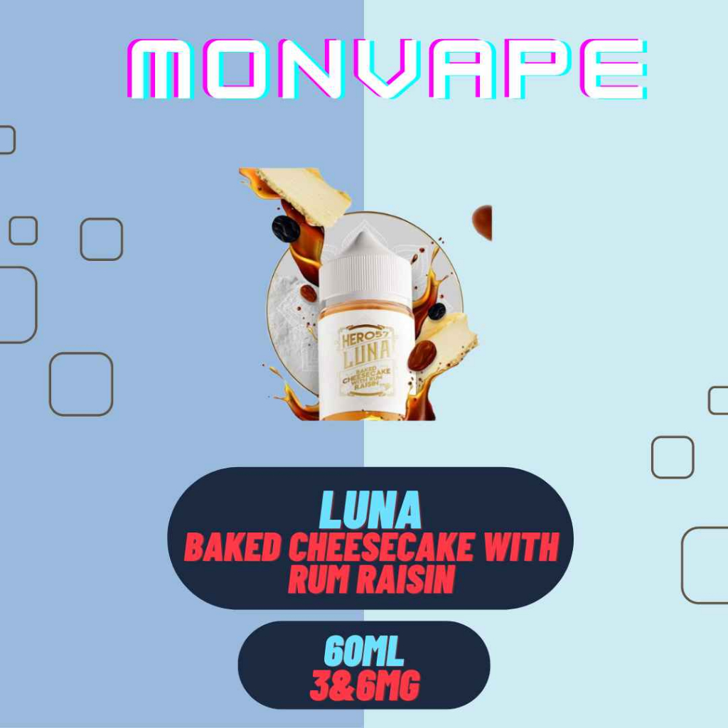 Jual HERO LUNA V3 BAKED CHEESCAKE WITH RUM RAISIN 60ML BY HERO57 E ...