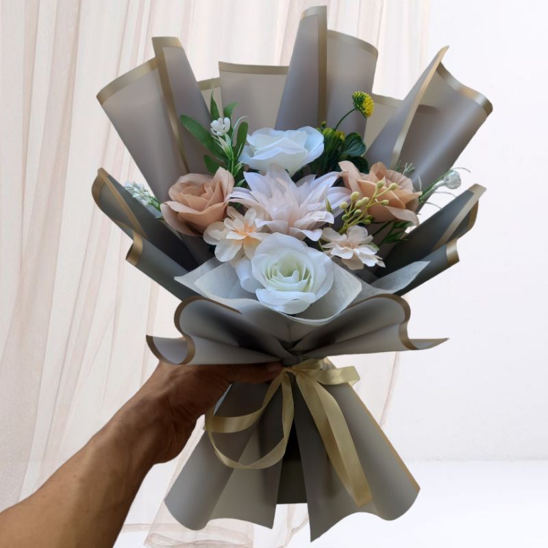 Jual BOUQUET FLOWER KOREAN STYLE ARTIFICIAL - BUKET BUNGA BUNGA UCAPAN ...