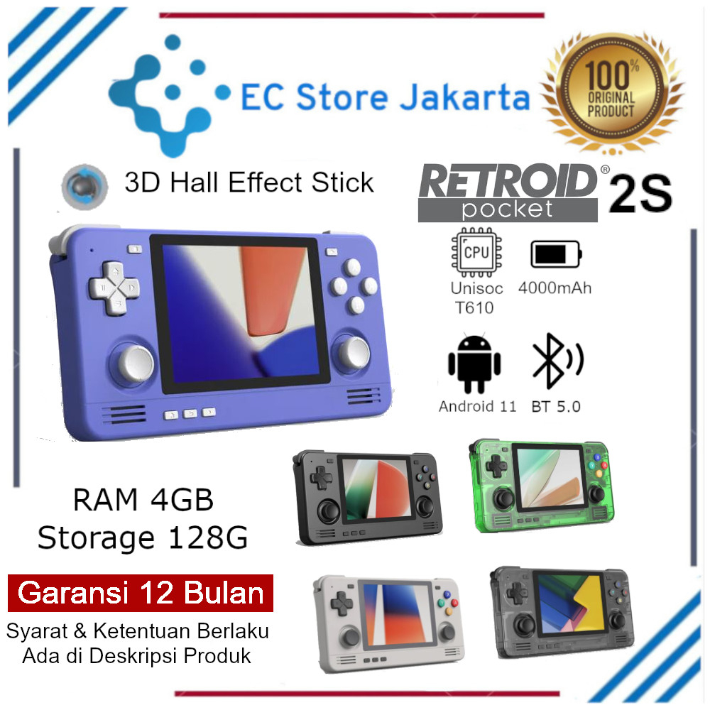 Jual Retroid Pocket 2S Handheld Android 4/128GB Portable Video Game ...