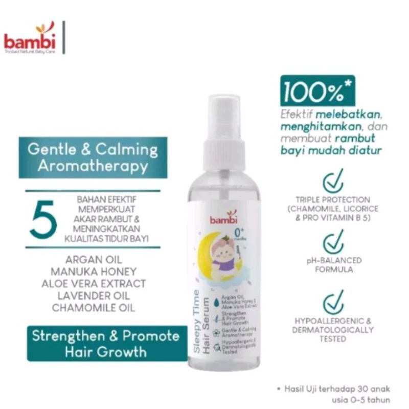 Jual Bambi Baby Sleepy Time Hair Serum 100ml | serum rambut bayi ...