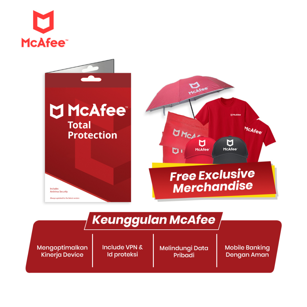 Jual Software Antivirus McAfee Total Protection Merchandise Eksklusif ...