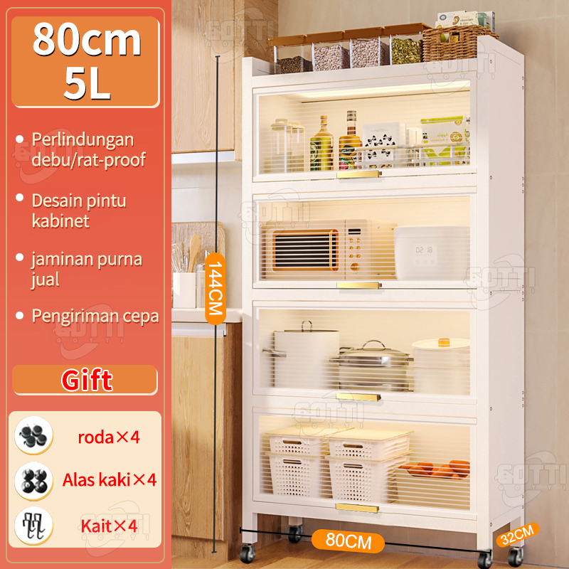 Jual 4/5L Lemari Dapur Lemari Piring Minimalis Rak Lemari Rak Kabinet ...