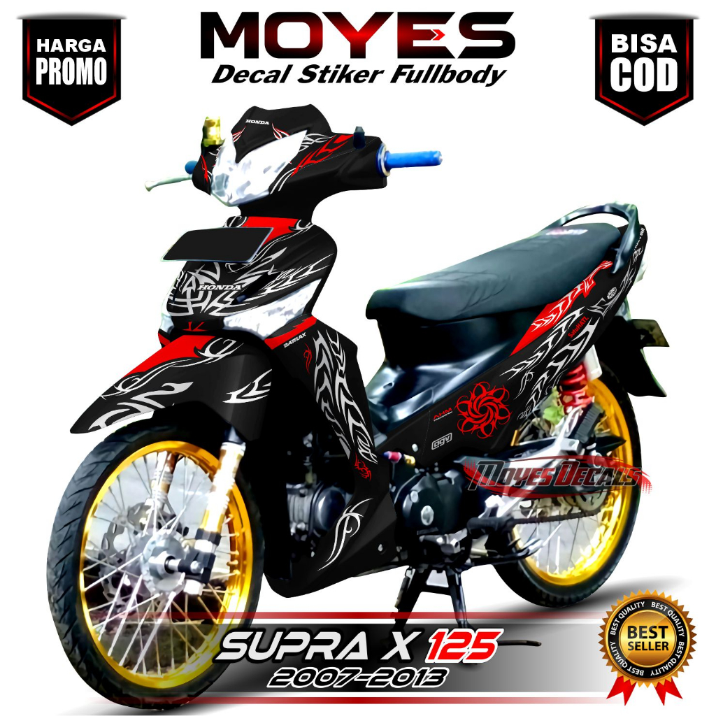 Jual Decal Stiker Supra X 125 / Stiker fullbody Supra X 125 MYS119 ...