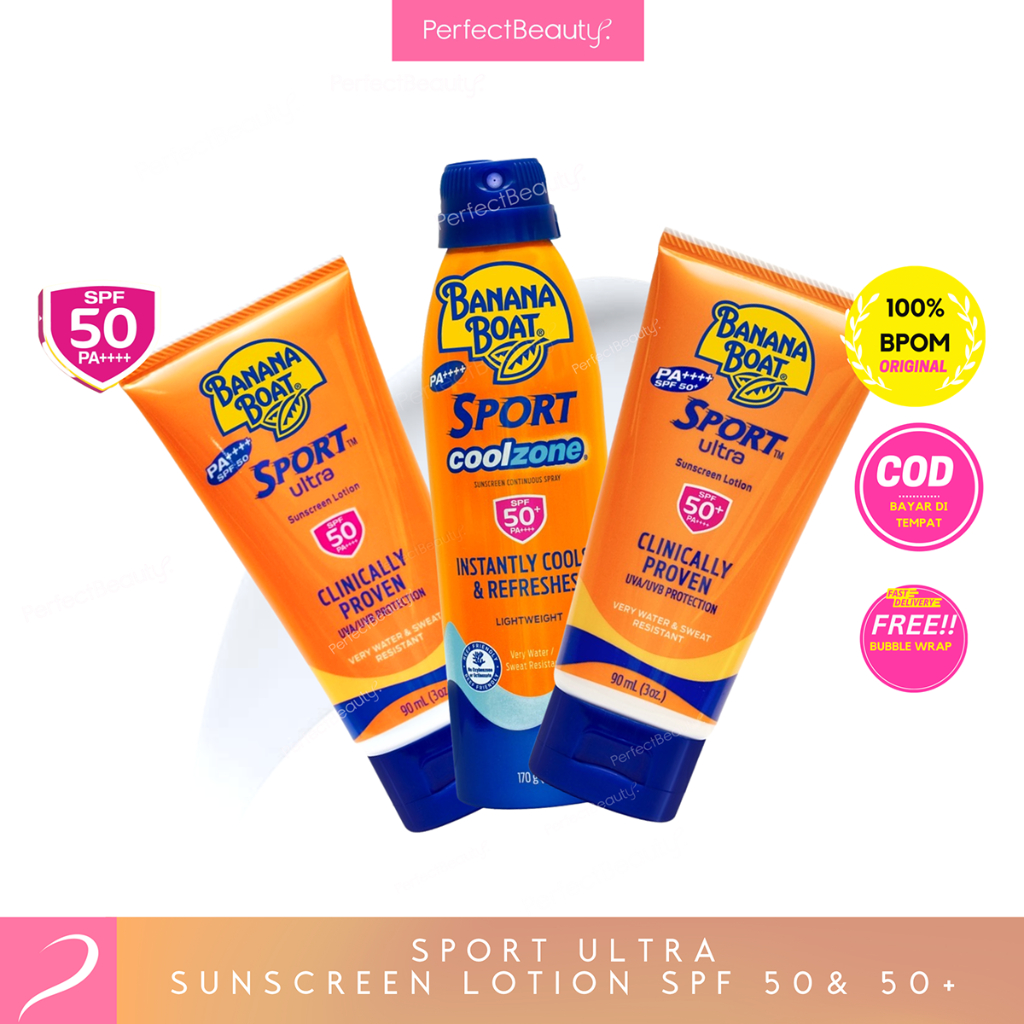 Jual Banana Boat Sunblock Sport Ultra (SPF 50/SPF 50+)(90ml/170g ...