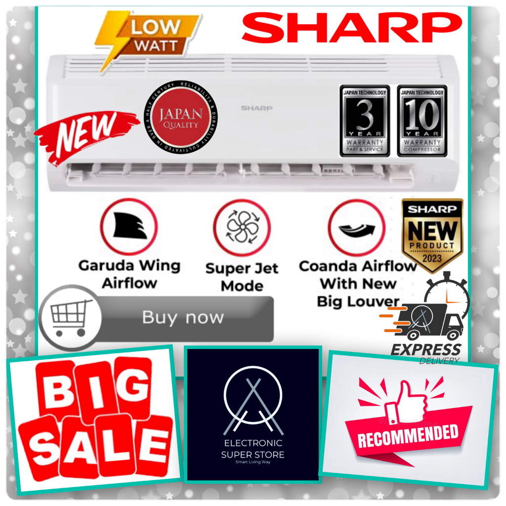 Jual AC SHARP 1 PK STANDARD AH-A9BEY A9BBY 9ZCY SUPER LOW WATT JET COOLING AC SHARP 1PK GARUDA ...