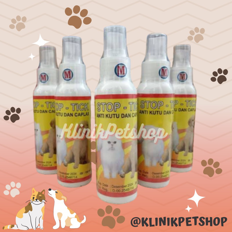 Jual STOP TICK OBAT SEMPROT ANTI KUTU CAPLAX KUCING ANJING SPRAY ...