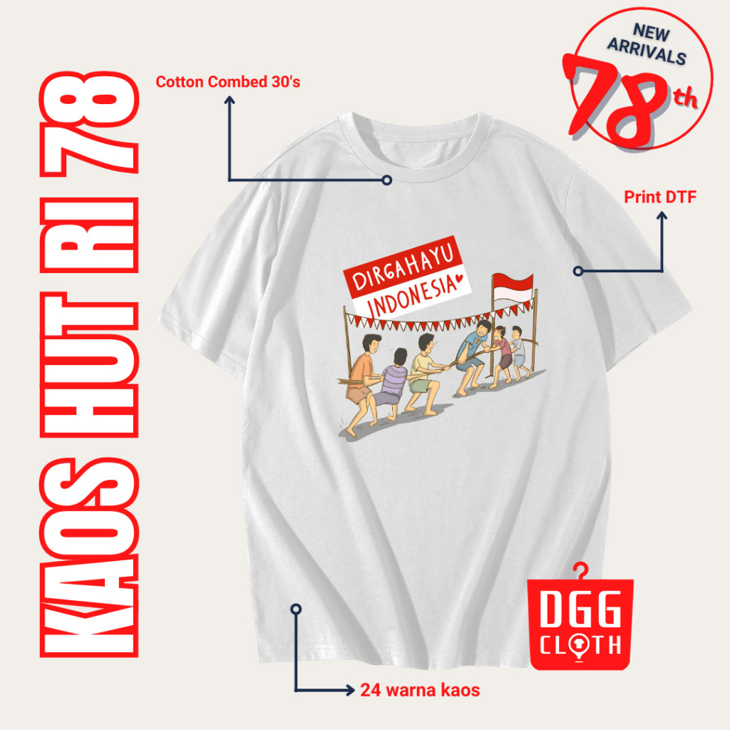 Jual Kaos HUT RI Kemerdekaan 78, Baju HUT RI Kemerdekan 78 Type 8 | Shopee Indonesia