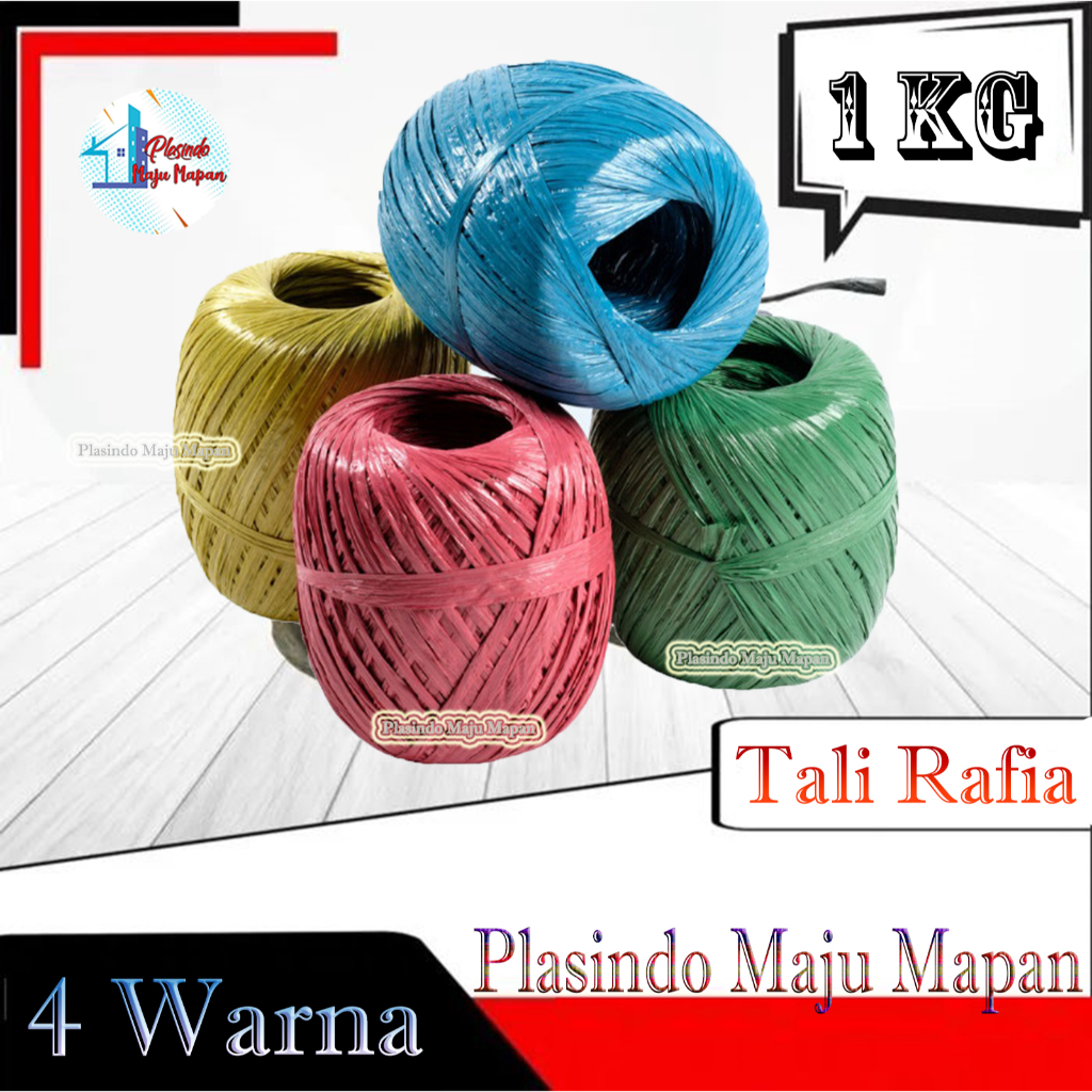 Jual Tali Rafia Murah 1Kg Full / Tali Rafia Warna 1Kg Full / Tali Rafia ...