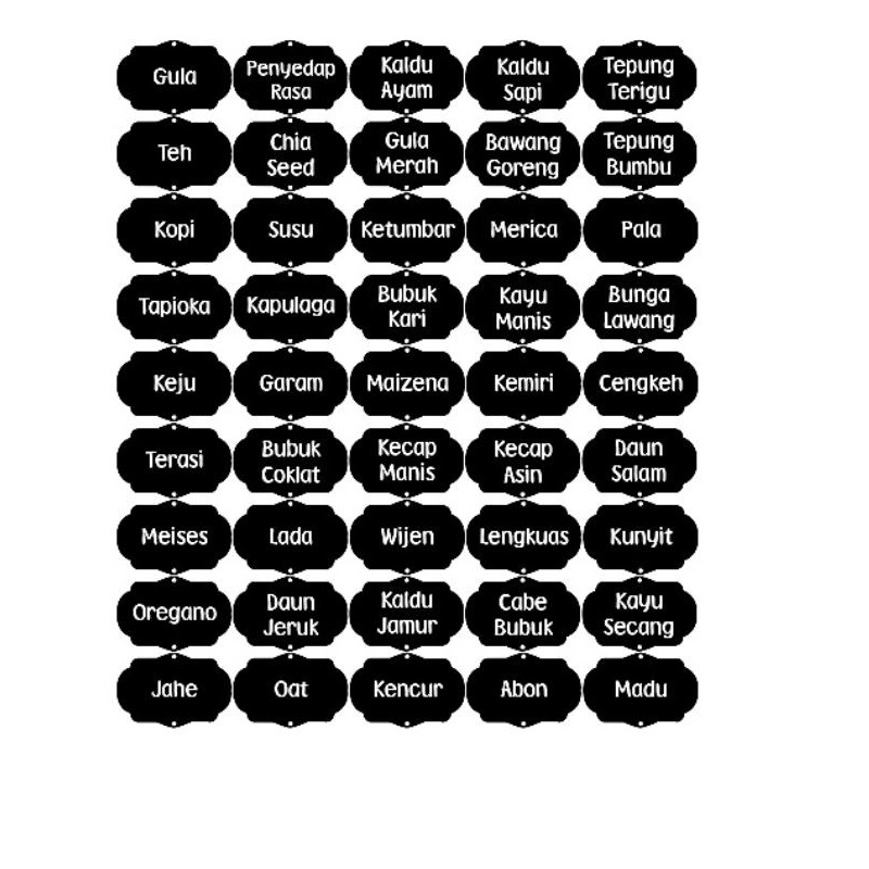 Jual Label Tulisan BAKSO - Sticker Bumbu Dapur / Label Bumbu / Sticker ...