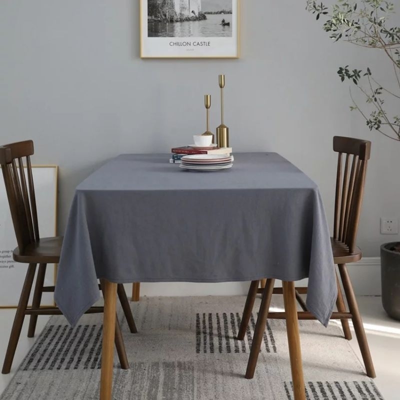 Jual Taplak meja polos katun aesthetic aneka ukuran taplak meja kain ...