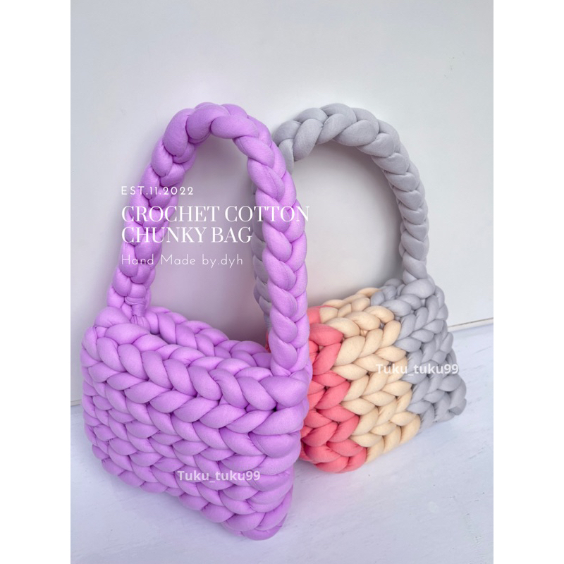 Jual READY Crochet Chunky Yarn Bag /Handbag/shoulderbag / Tas Wanita ...