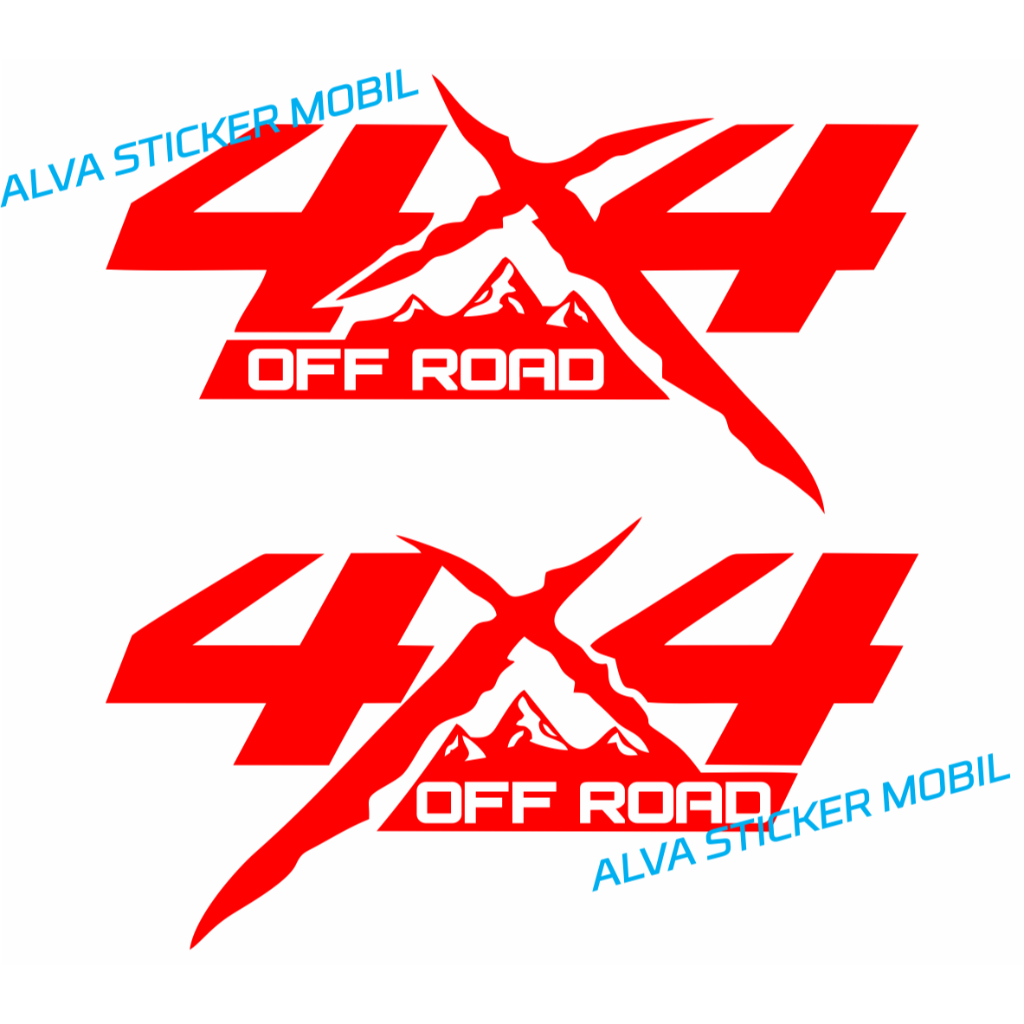 Jual sticker stiker 4x4 off road gunung stiker triton hilux navara dmax ...