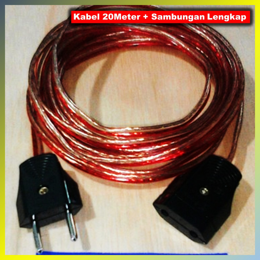Jual Sambungan Kabel Listrik 20meter - Sambungan Colokan Gepeng Sni ...